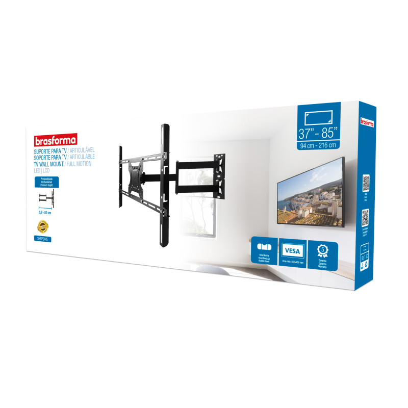 SOPORTE TV BRAZO ARTICULADO DE 47cm 37" a 85" 40KG SBRP2445